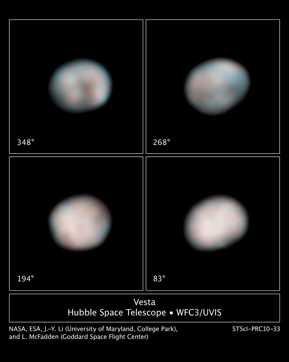 Vesta - HST - 194° Longitude - NASA Science