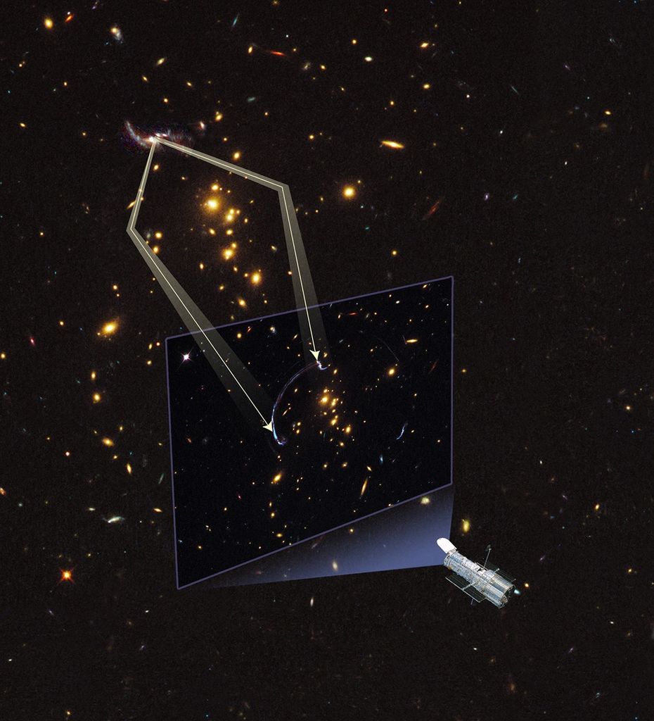 Hubble Sees Giant Lensed Galaxy Arc - NASA Science