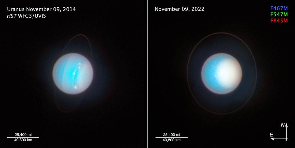 Hubble Monitors Changing Weather and Seasons at Jupiter and Uranus ...