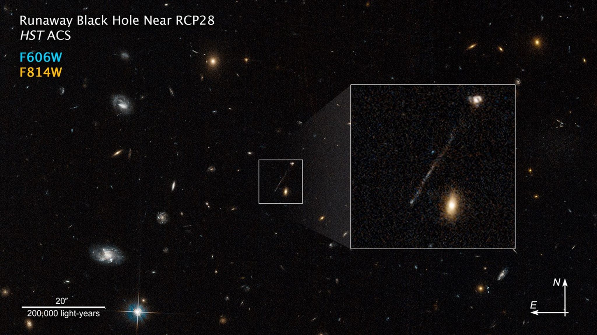 Runaway Supermassive Black Hole Illustration - NASA Science