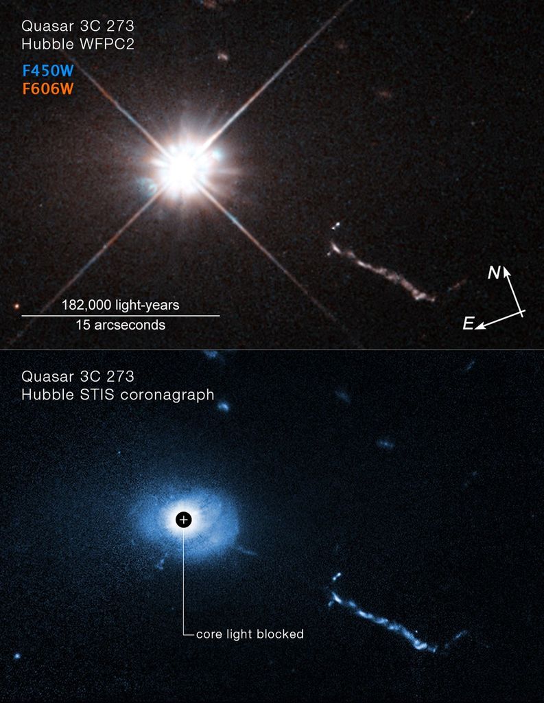 NASA's Hubble Takes the Closest-Ever Look at a Quasar - NASA Science