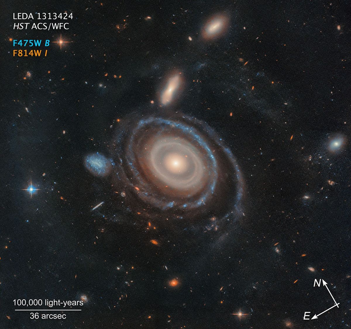 Straight Shot: Hubble Investigates Galaxy with Nine Rings - NASA Science