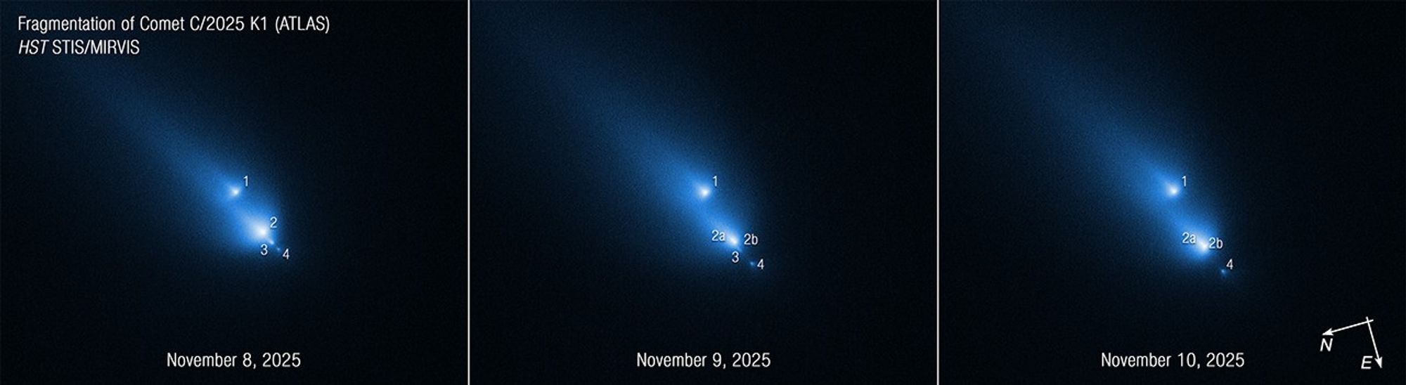 NASA’s Hubble Unexpectedly Catches Comet Breaking Up - NASA Science