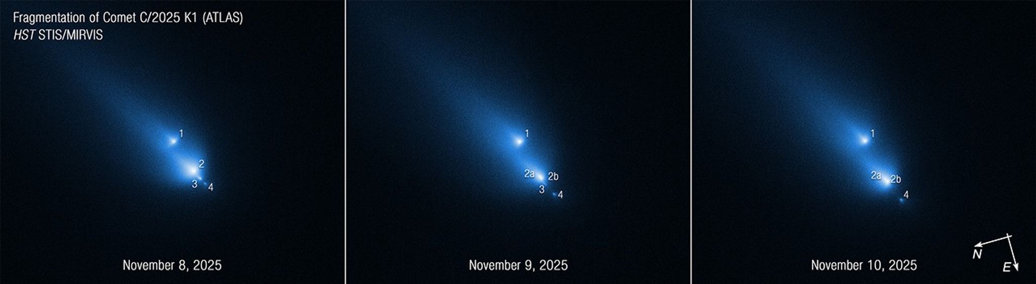 Fragmentation of Comet C/2025 K1 - NASA Science