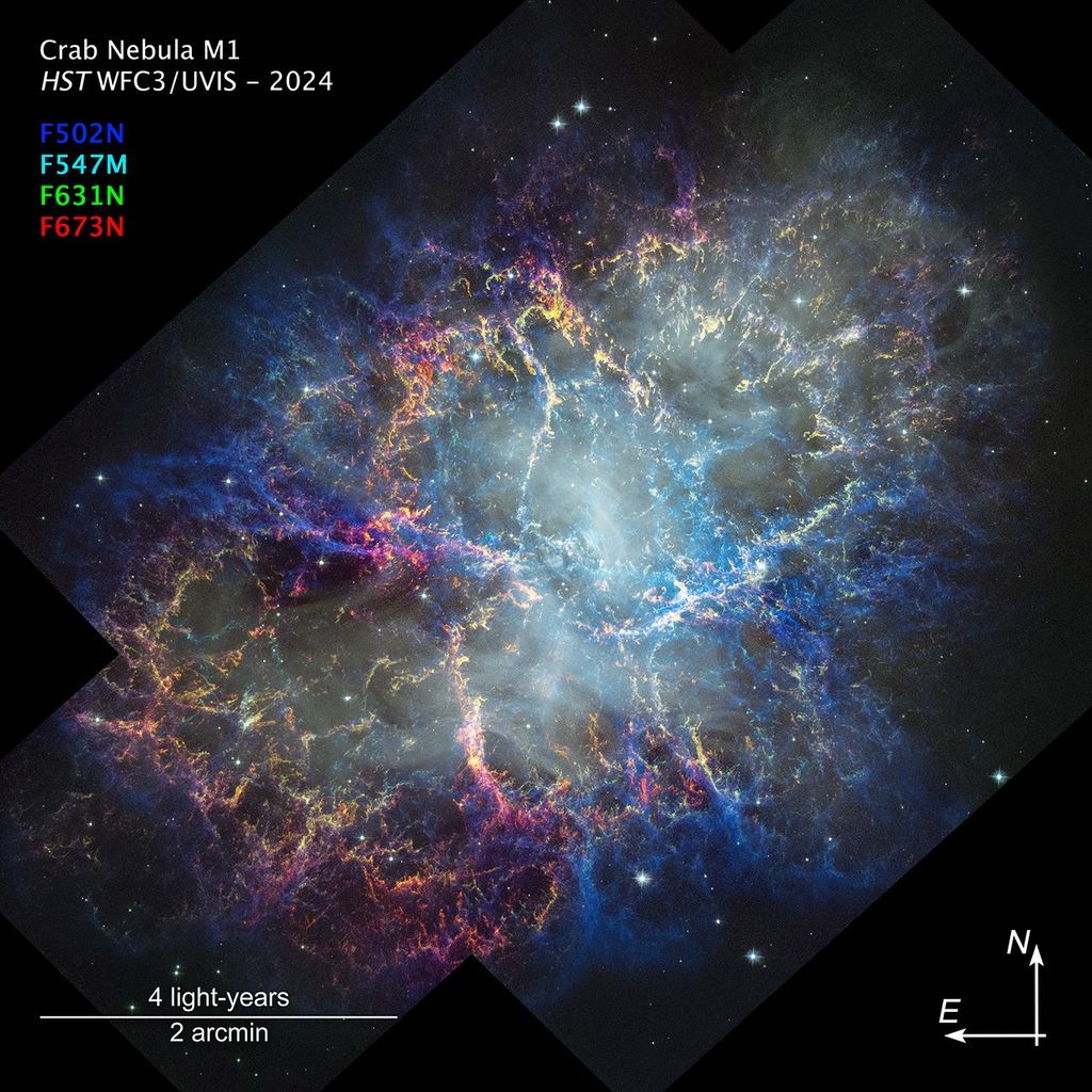 NASA’s Hubble Revisits Crab Nebula to Track 25 Years of Expansion ...
