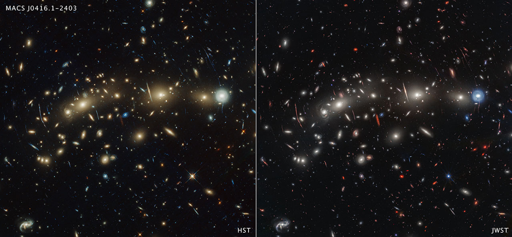 MACS 0416 (Hubble ACS and WFC3 + Webb NIRCam Image) - NASA Science