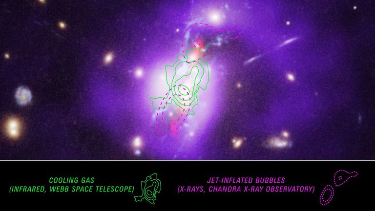 Phoenix Cluster (Hubble, Chandra, VLA) - NASA Science