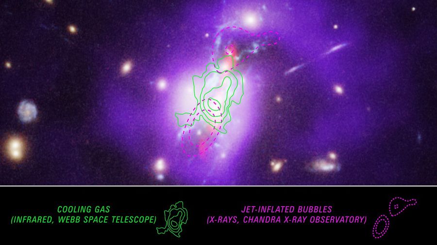 Phoenix Cluster (Hubble, Chandra, VLA) - NASA Science