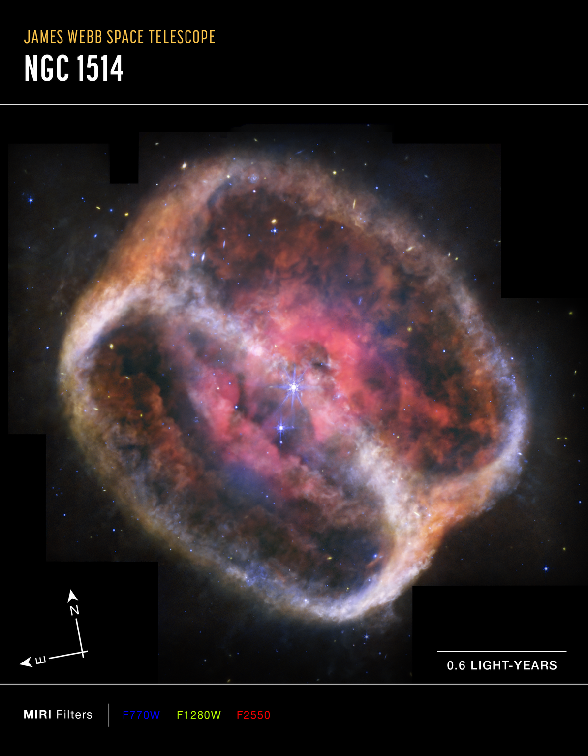 Planetary Nebula NGC 1514 (MIRI Compass Image) - NASA Science