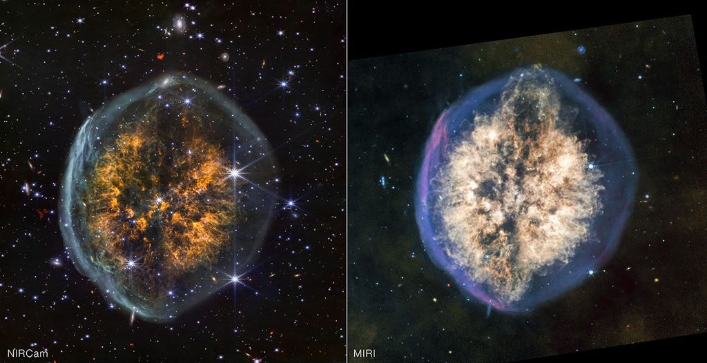 Exposed Cranium Nebula (NIRCam and MIRI Images) - NASA Science