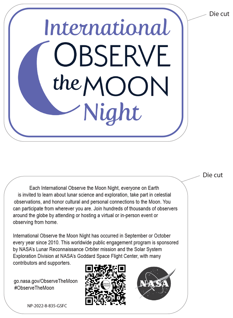 International Observe the Moon Night Sticker