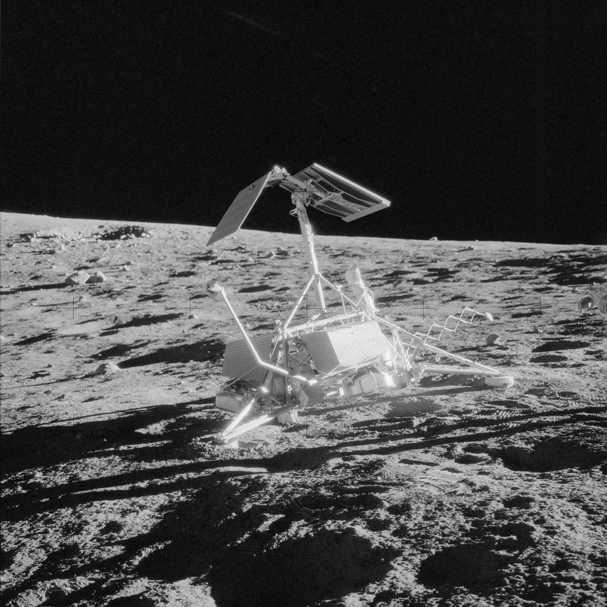 View of Surveyor III in Its Crater - NASA Science