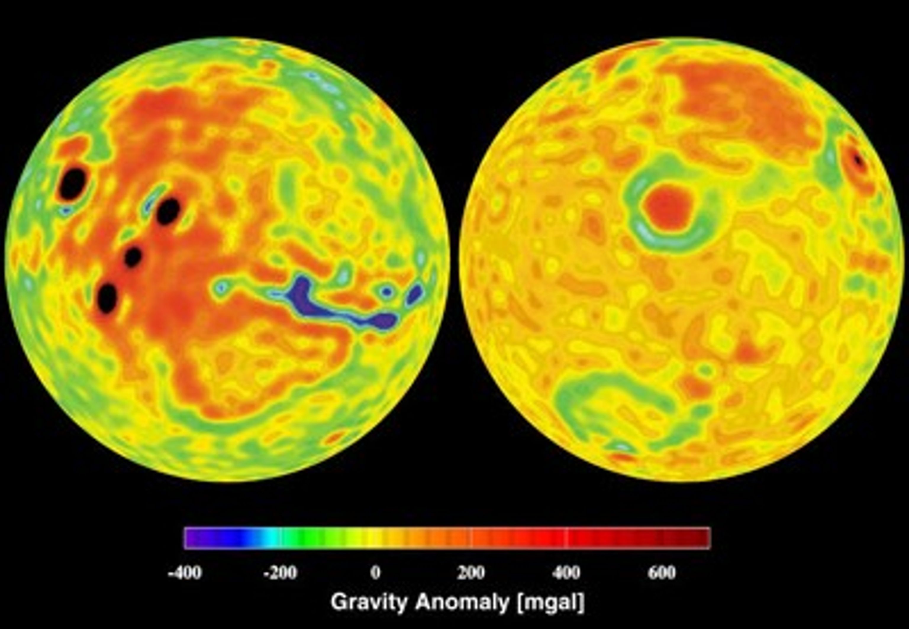Mars Gravity Anomoly Map - NASA Science