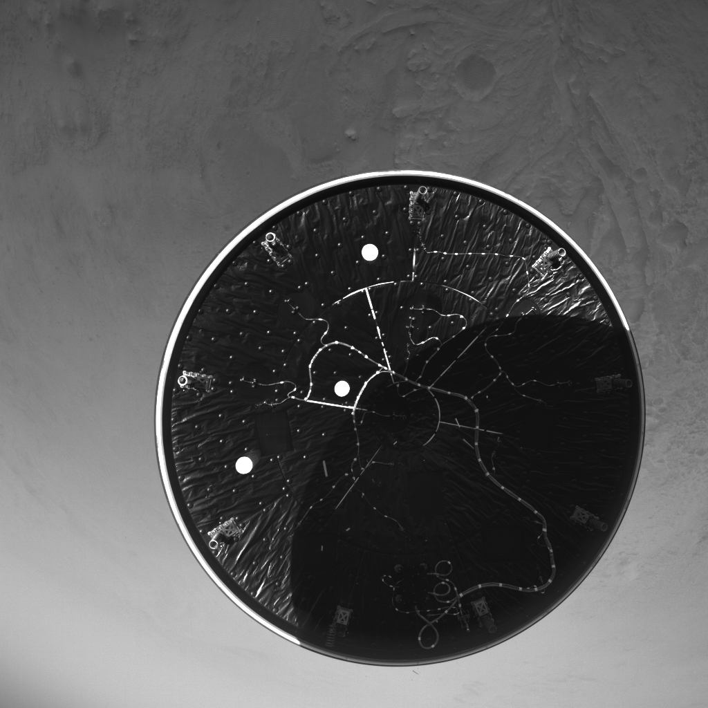 Perseverance's LCAM Views the Heat Shield During Descent - NASA Science