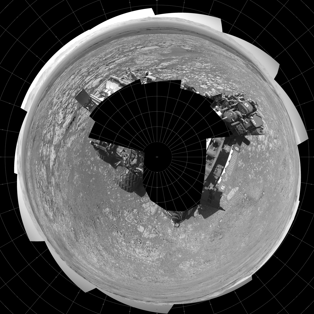 Sol 1871: Left Navigation Camera, Polar Projection - NASA Science