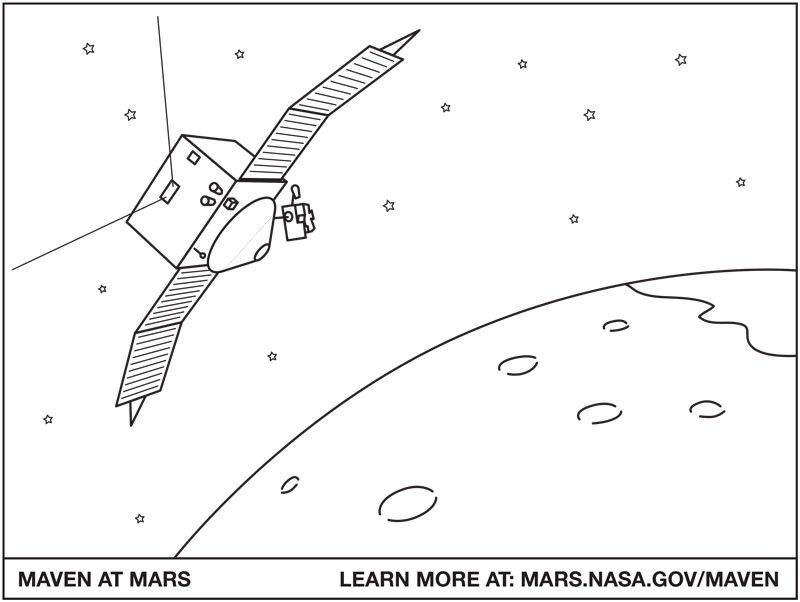mars coloring page nasa