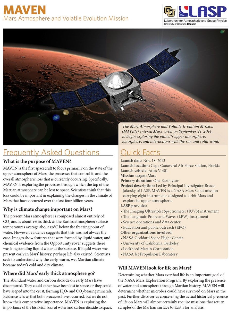 MAVEN FAQs - NASA Science