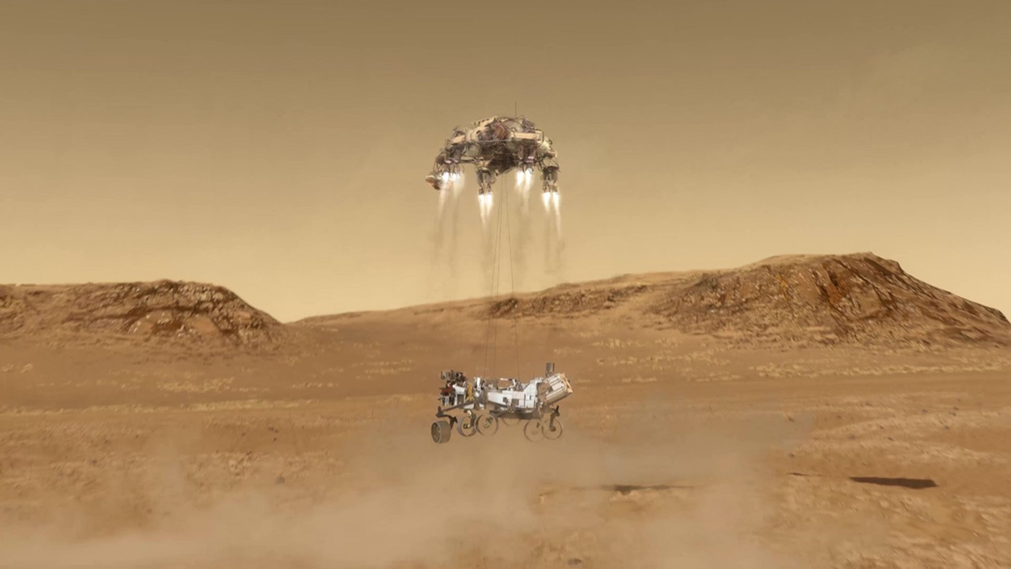 mars rover launch animation