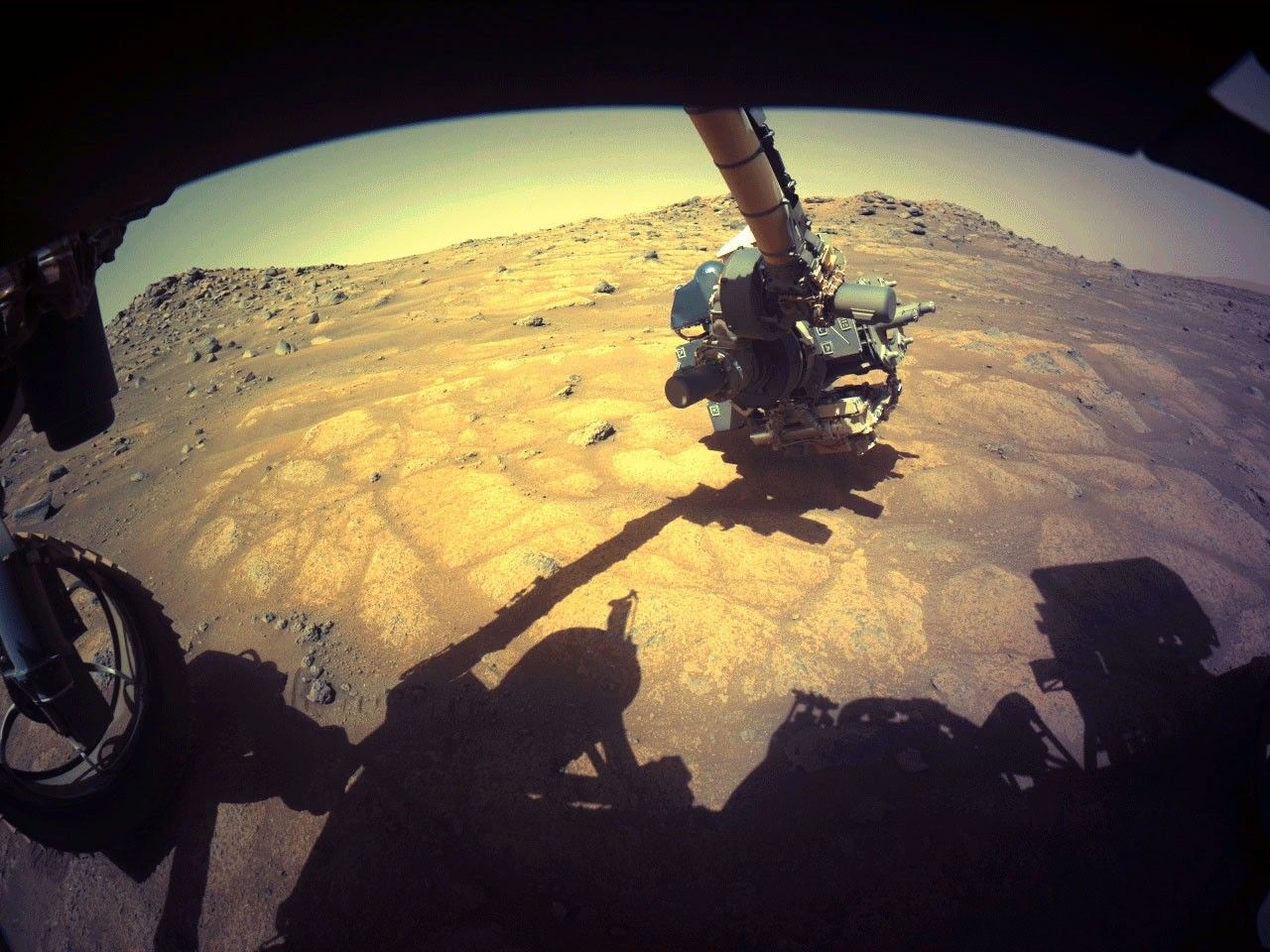 Perseverance's Arm over 'Paver Rocks' - NASA Science