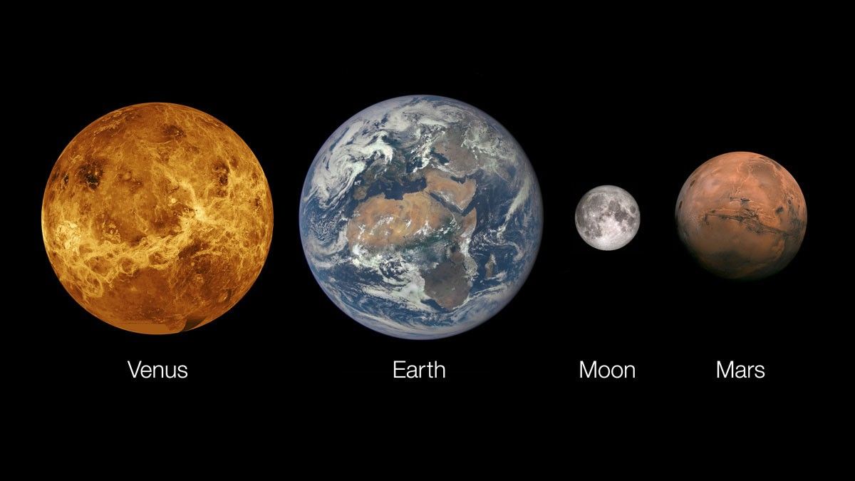 Venus, Earth and Its Moon, and Mars - NASA Science