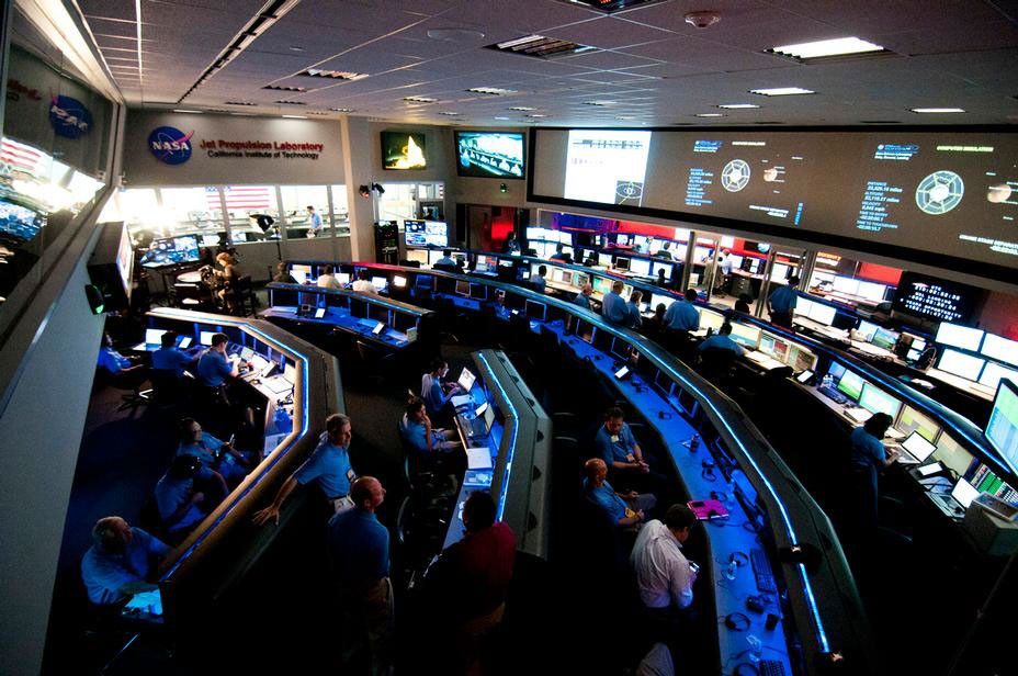 Team Gathers in Control Room - NASA Science
