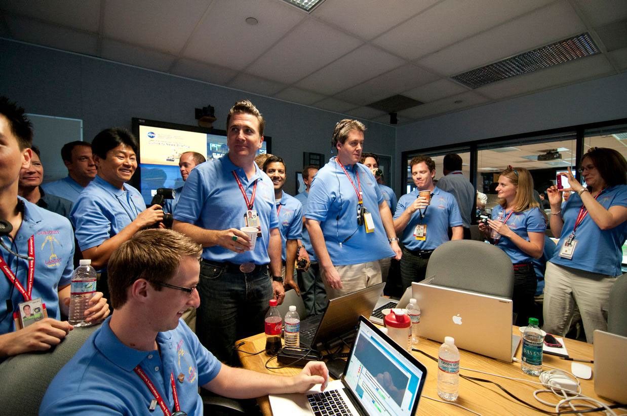 Engineers Celebrate Curiosity's Landing - NASA Science