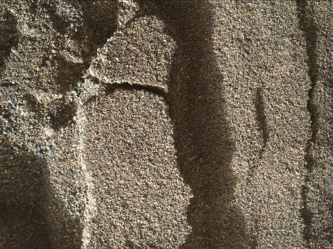 Martian Sand Disturbed by Rover Wheel - NASA Science