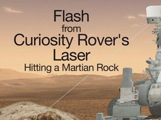 Flash from Curiosity Rover's Laser Hitting a Martian Rock - NASA Science