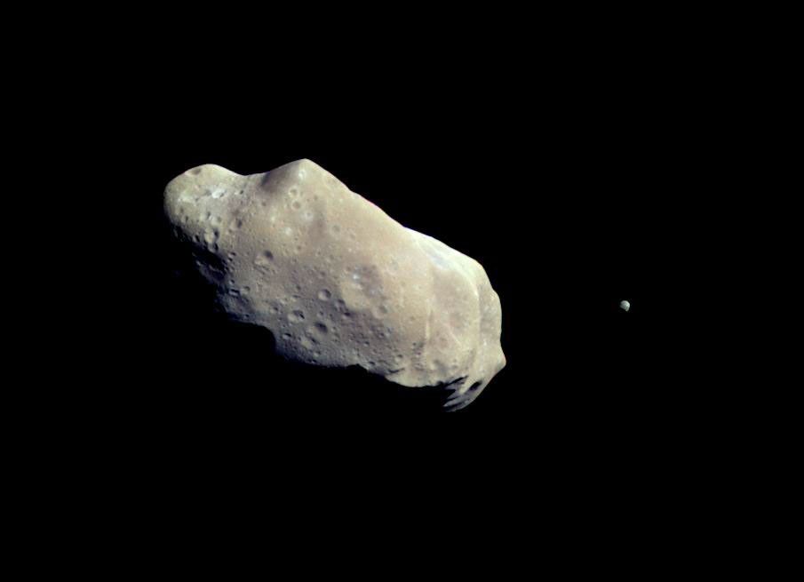 Ida and Dactyl in Enhanced Color - NASA Science