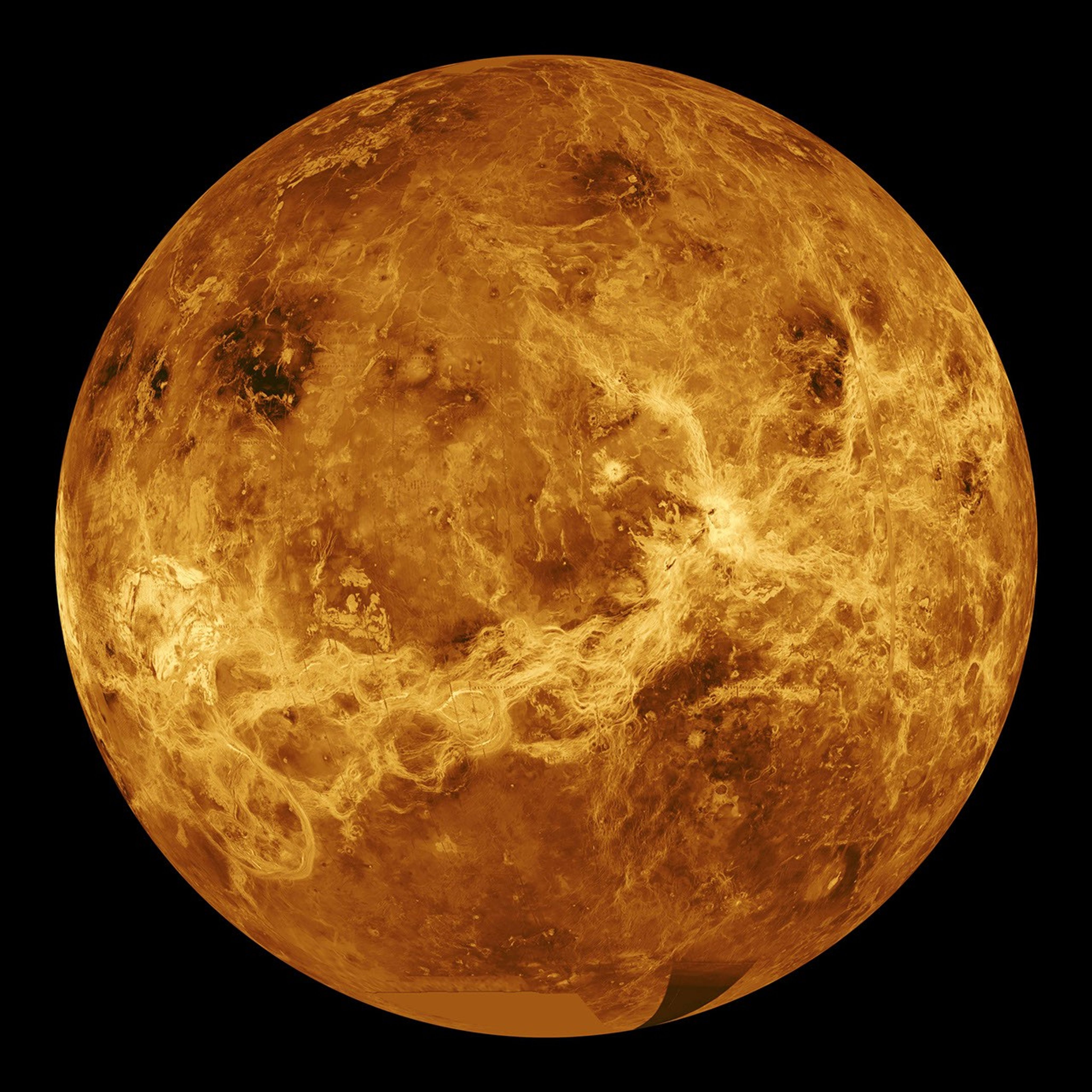 venus surface from space