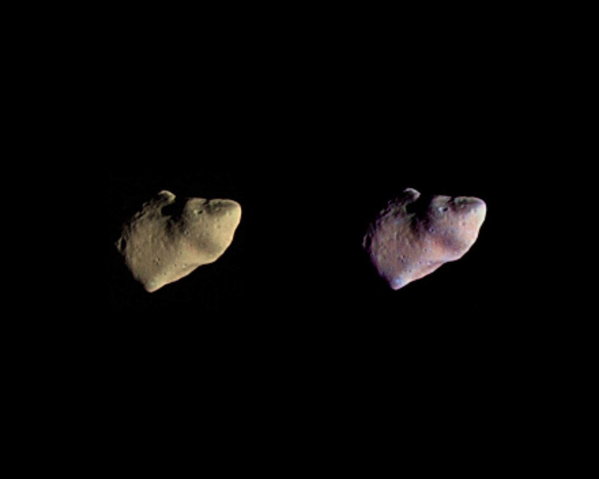 Gaspra - True and Enhanced Color - NASA Science