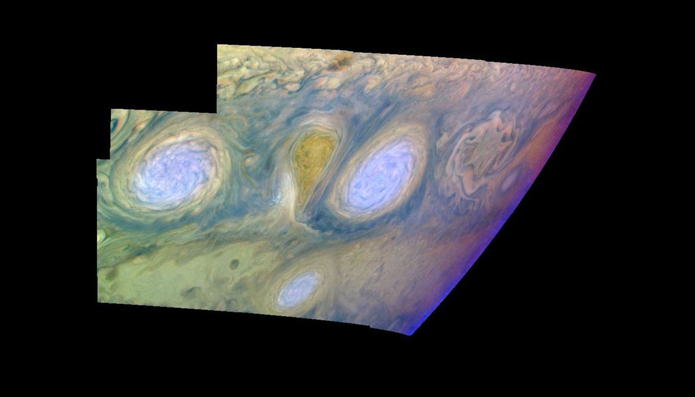 Jupiter's Long-lived White Ovals in False Color (Time Set 4) - NASA Science