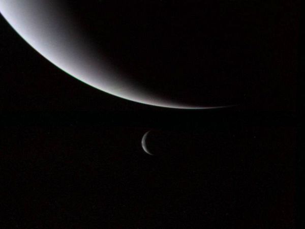 Crescents of Neptune and Triton - NASA Science