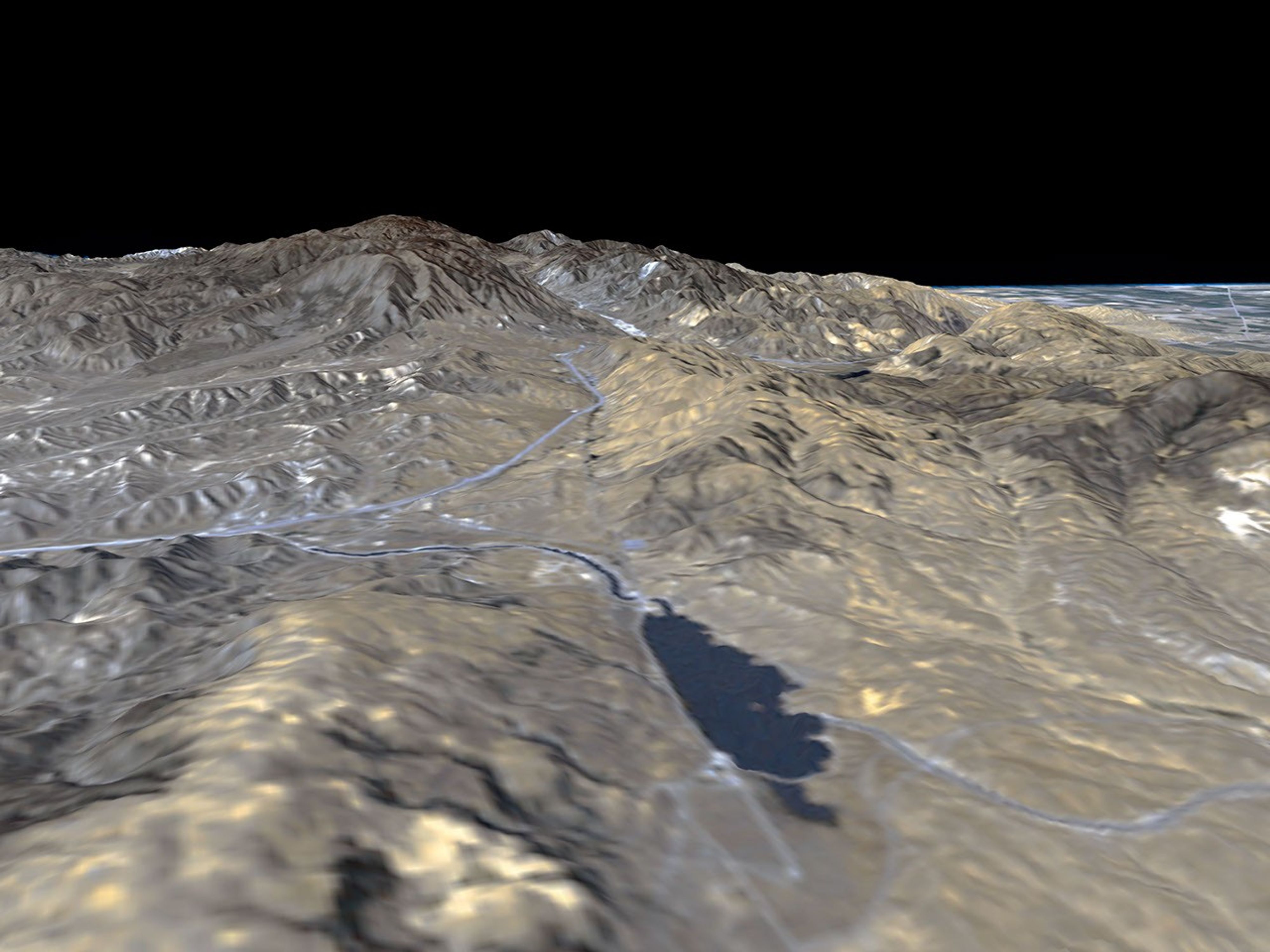 Perspective View, San Andreas Fault - NASA Science