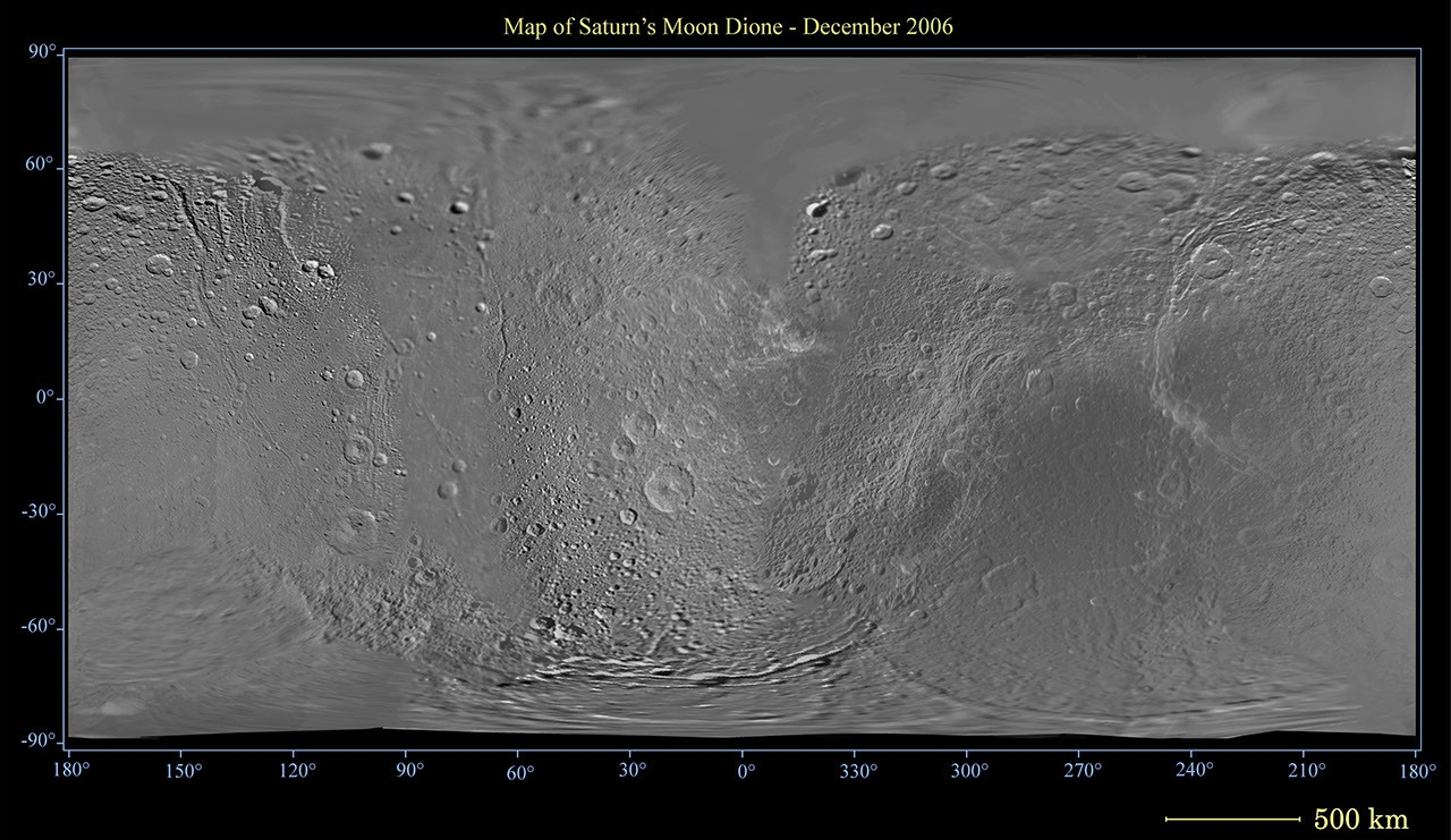 Map of Dione - December 2006 - NASA Science