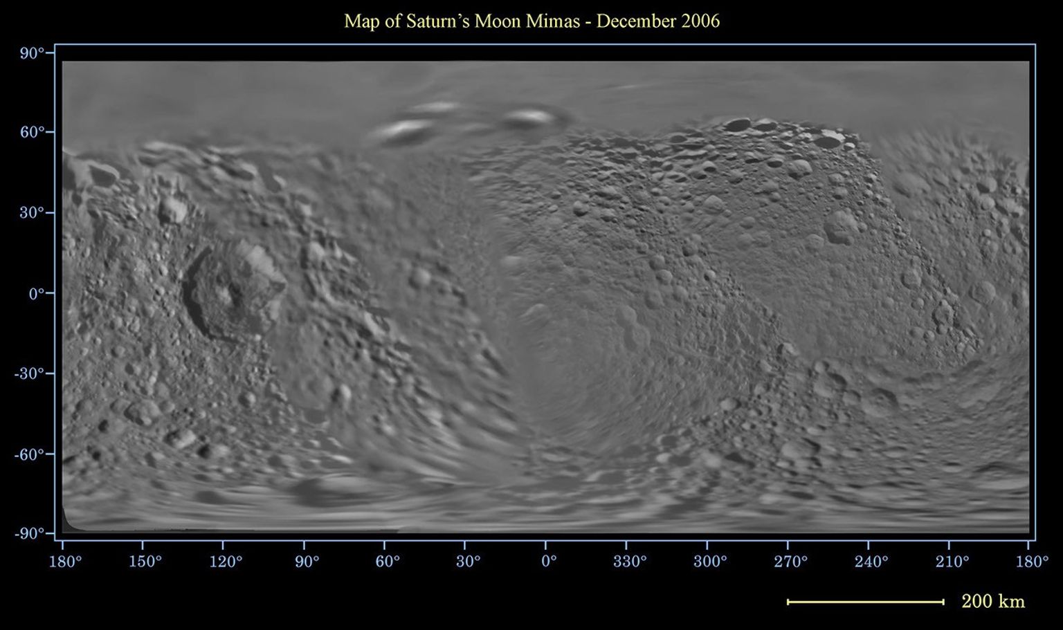 Map of Mimas - December 2006 - NASA Science