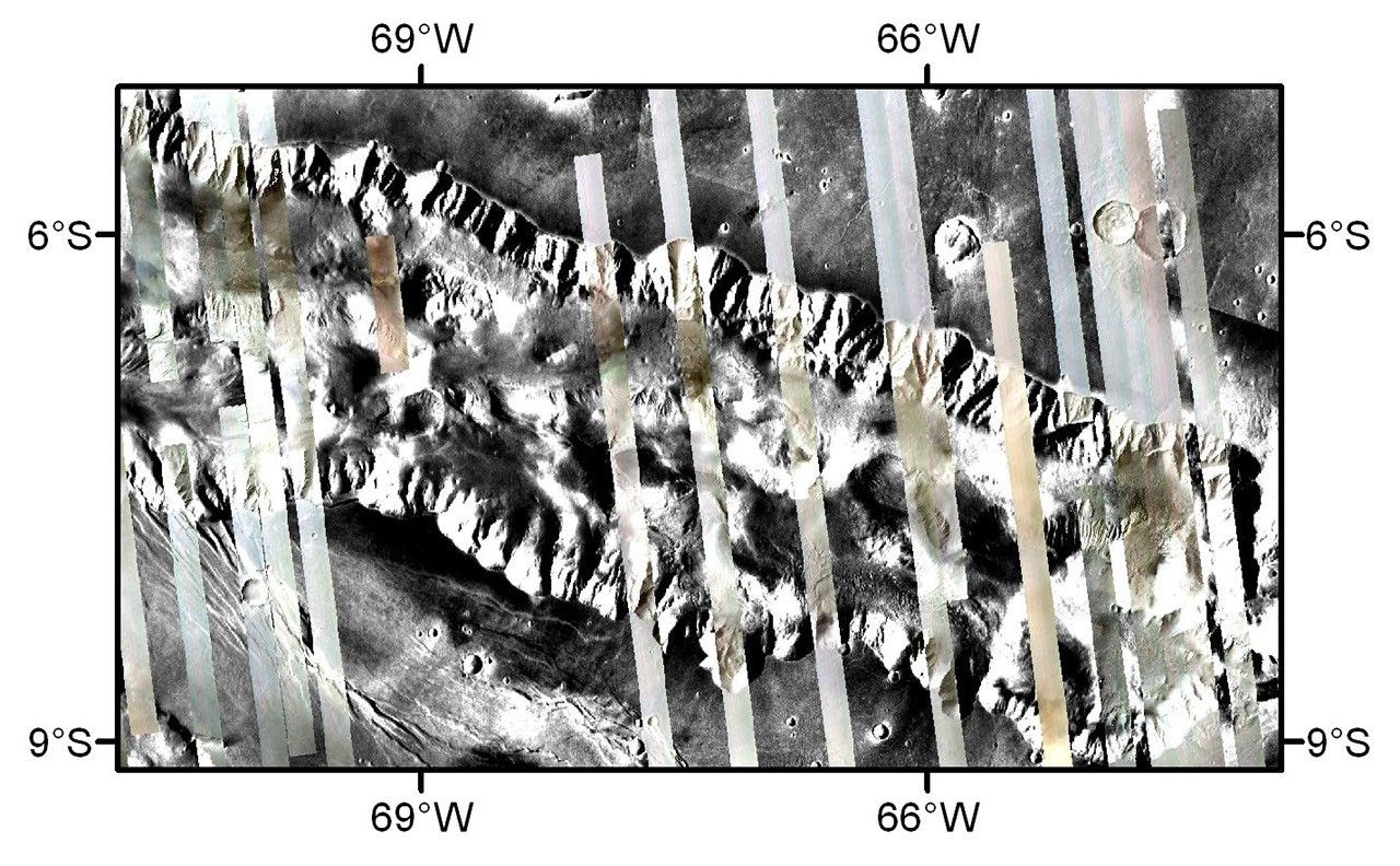 CRISM Mulitspectral Map of Eastern Candor Chasma - NASA Science
