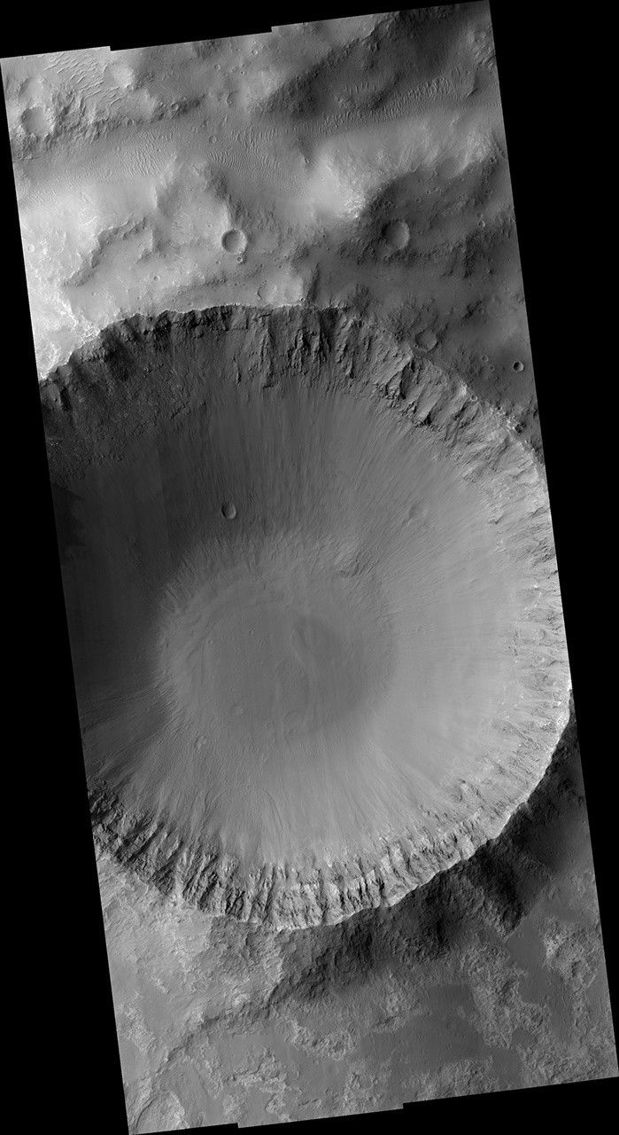 Varied Types of Rock in a Crater in Eos Chasma - NASA Science
