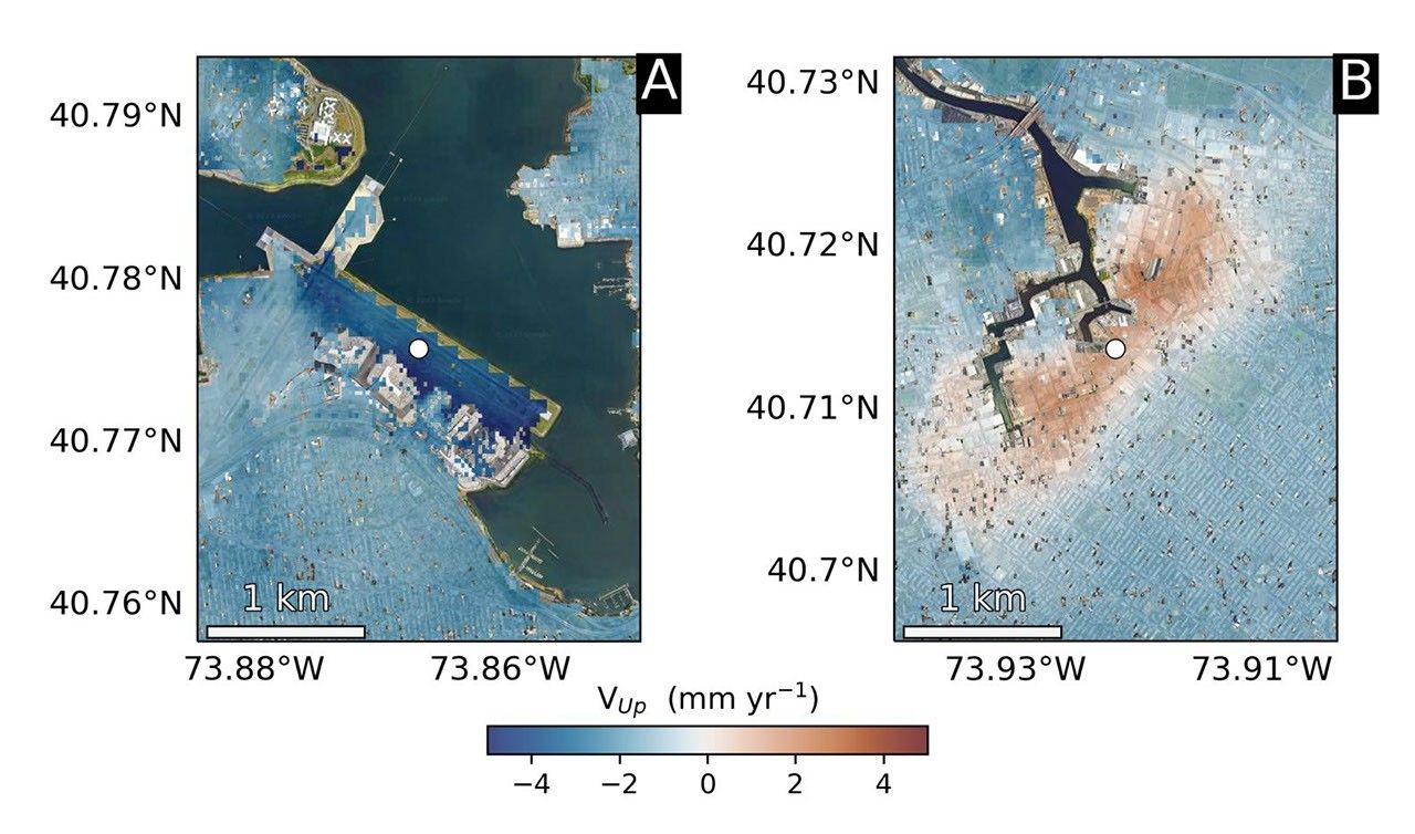 Hot Spots of Subsidence, Uplift in New York City - NASA Science