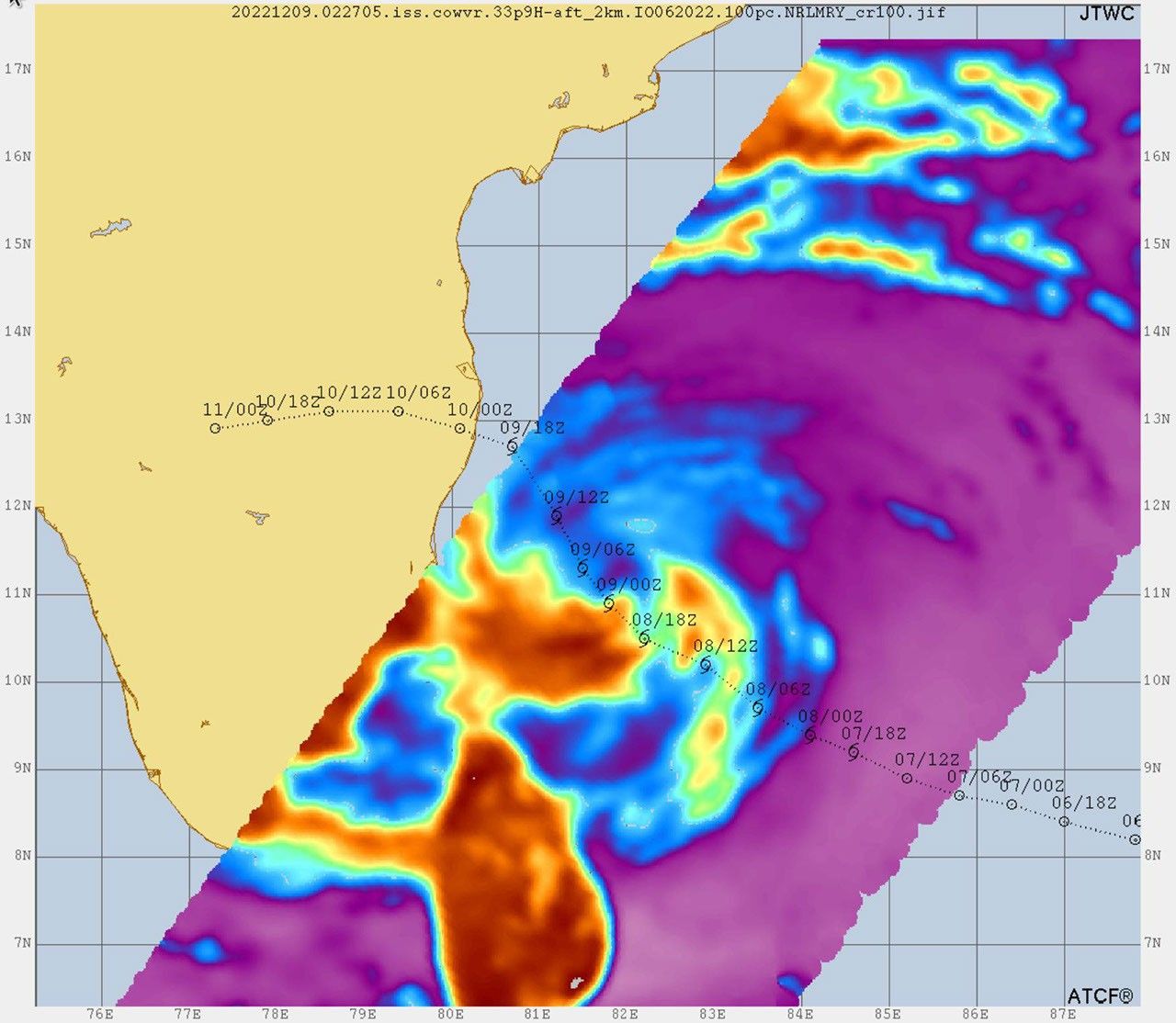 COWVR, TEMPEST Track Tropical Cyclone Mandous - NASA Science