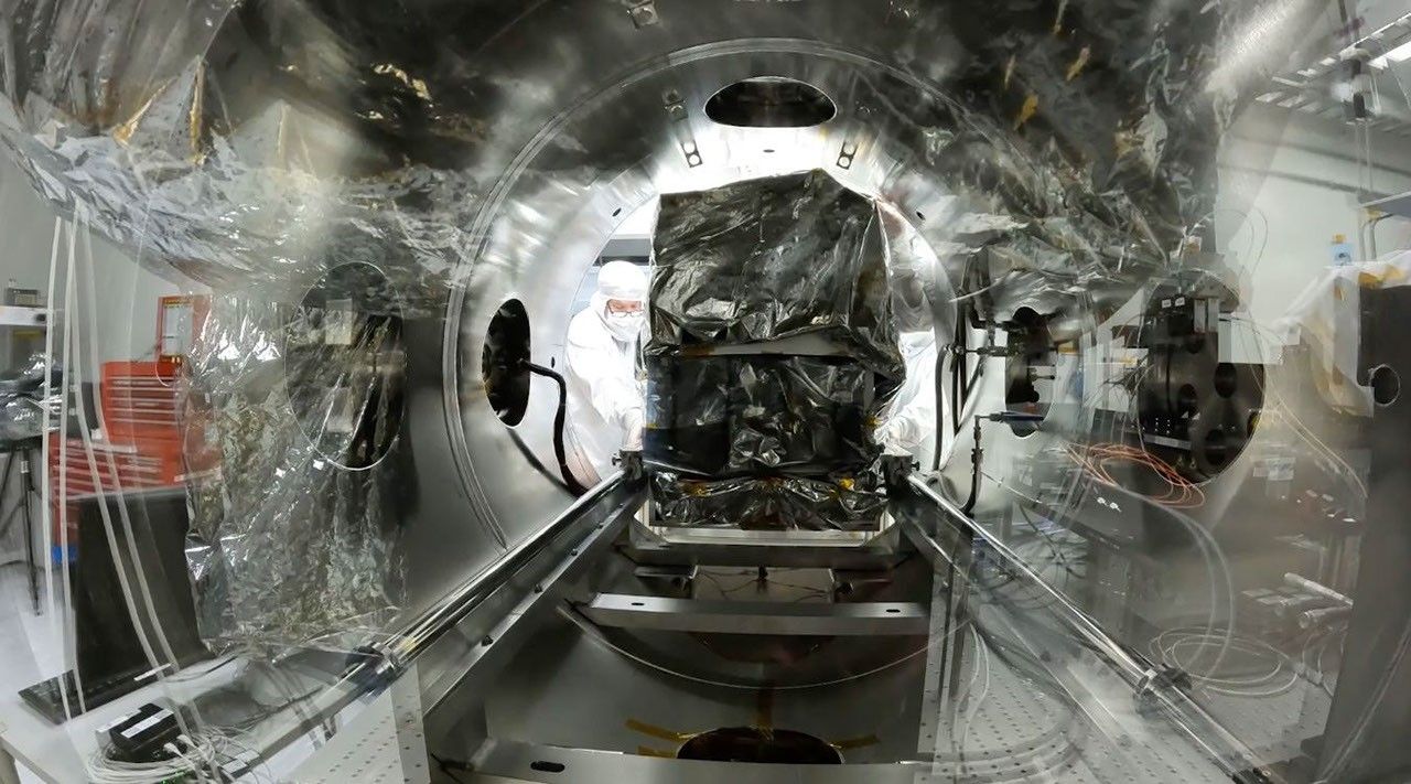 Imaging Spectrometer Inside Thermal Vacuum Chamber - NASA Science