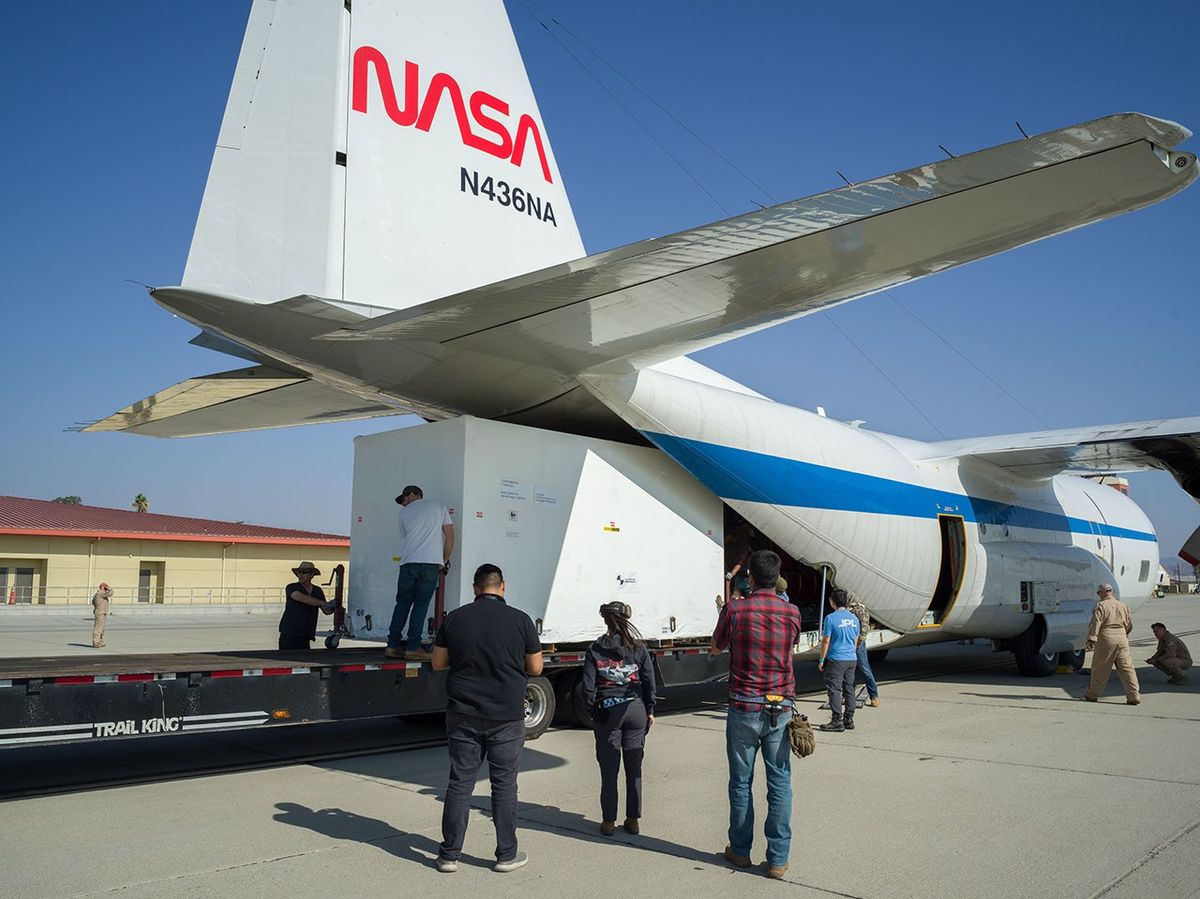 NISAR Radar Antenna Reflector Loaded for Return to India - NASA Science