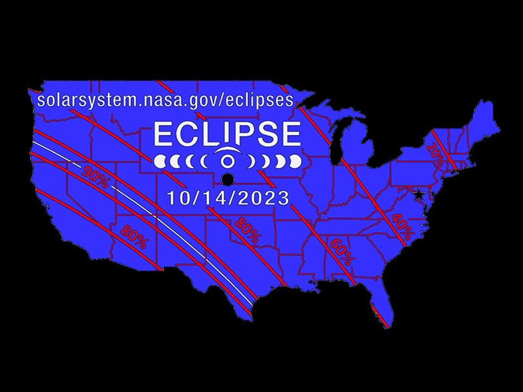 2023 Annular Solar Eclipse - USA Map - NASA Pinhole Projector - NASA Science