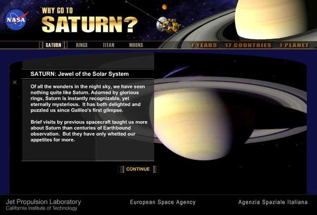 Saturn: Journey to a Ringed World - Spotlight: Why go to Saturn? - NASA ...