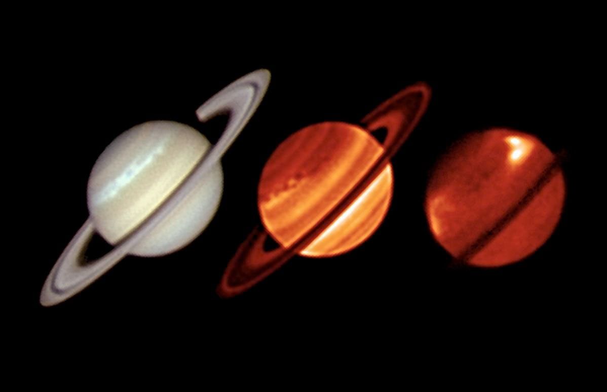 Saturn Northern Storm in Infrared and Visible Light - NASA Science