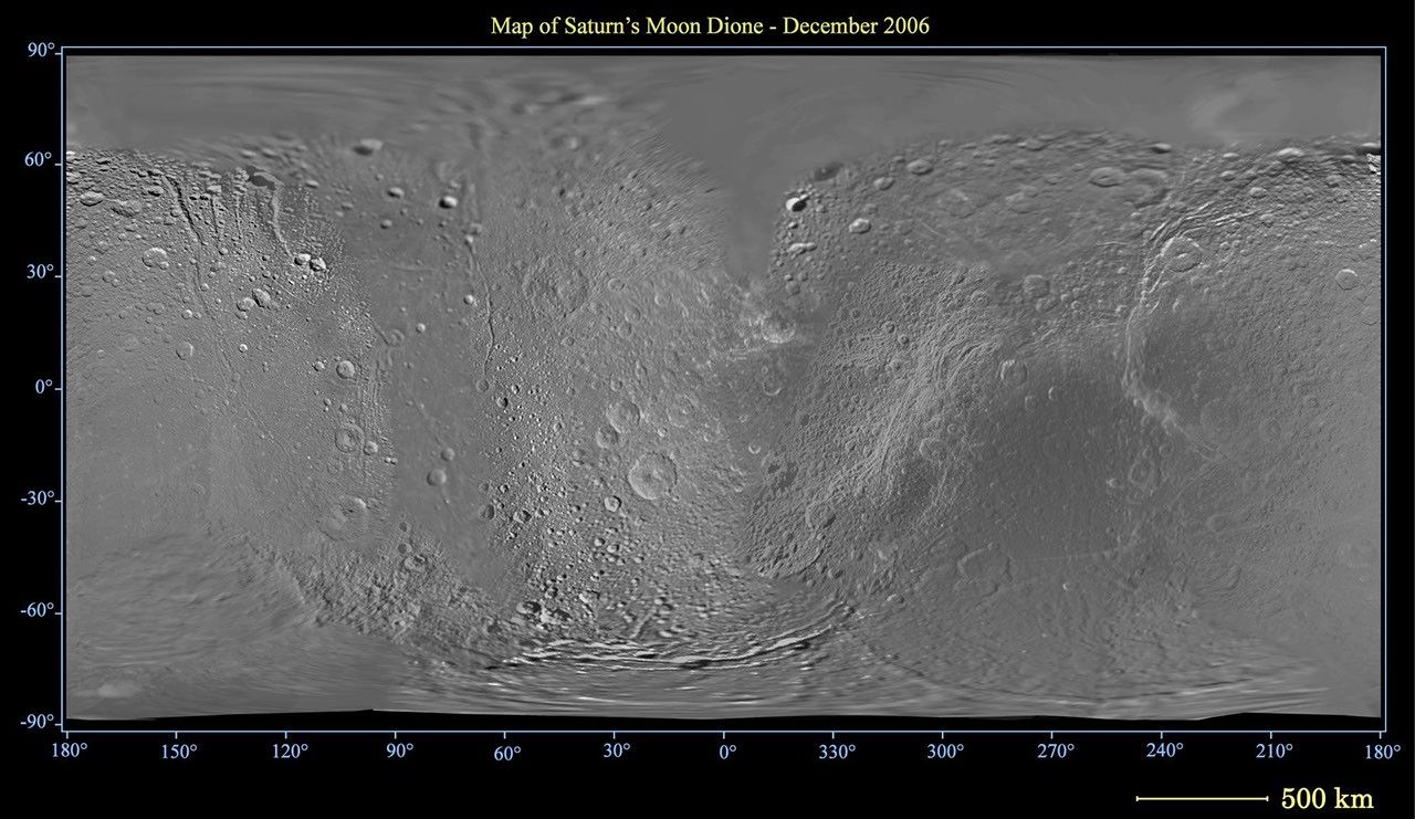 Map of Dione - December 2006 - NASA Science