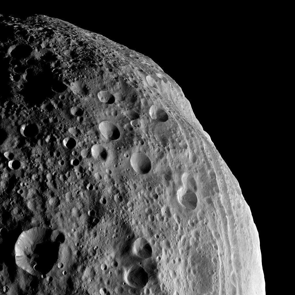 Up and Down in Vesta's Cratered Terrain - NASA Science